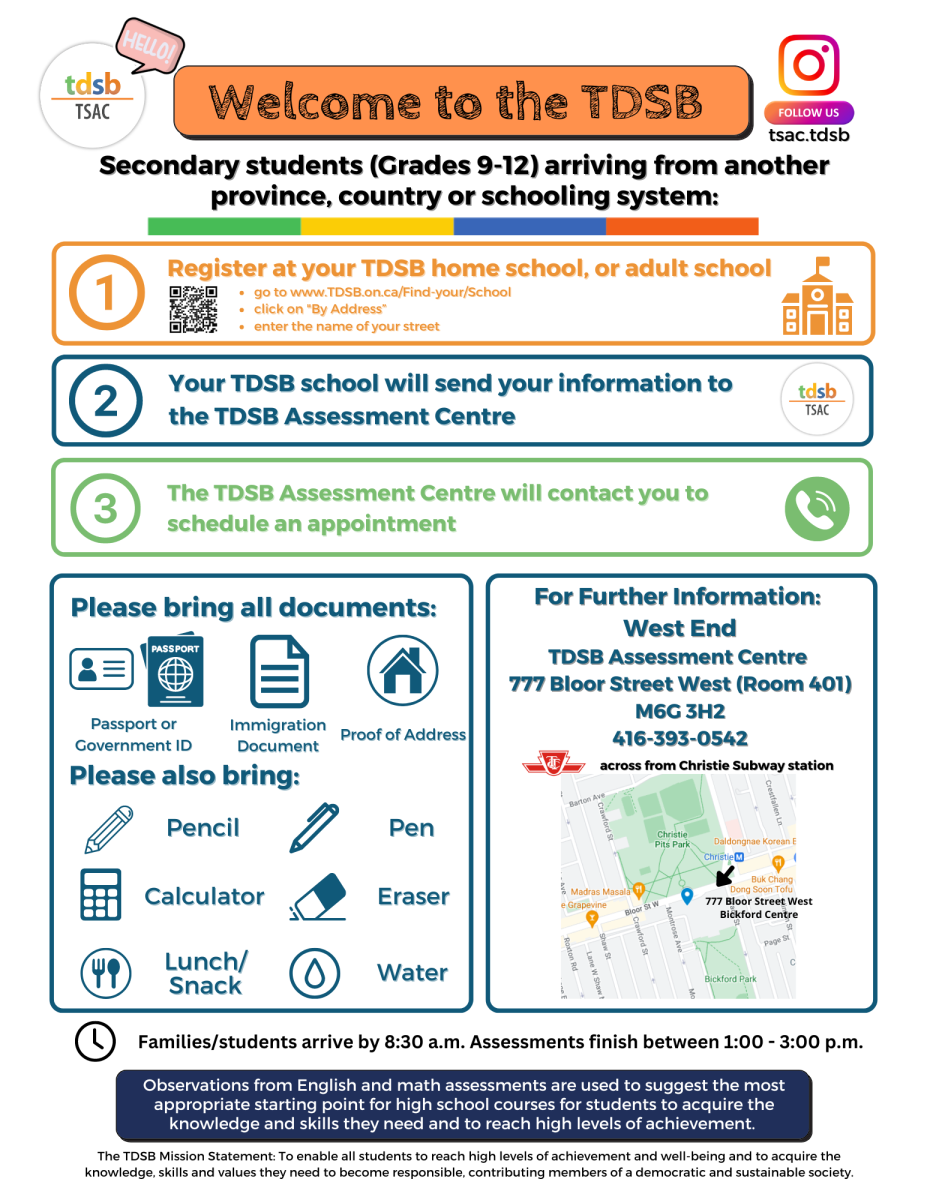 Tdsb Secondary Assessment Centres Tsac
